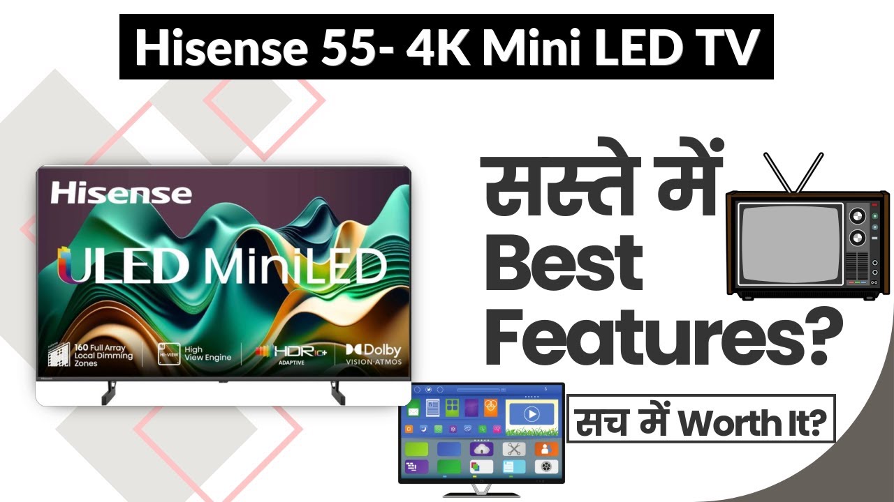 Hisense 55U6N Pro 55 inch 4K Mini LED Smart VIDAA TV, Dolby Vision ...