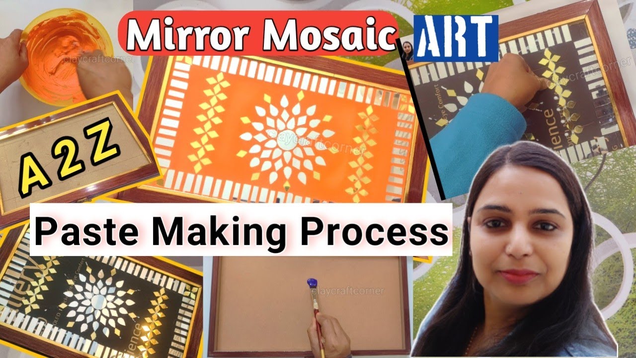 Mirror Mosaic Art Tutorial | paste Making Process For Mirror Mosaic Art ...