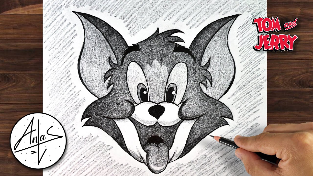 How To Draw TOM The Cat | Tom and Jerry Drawing Tutorial - YouTube