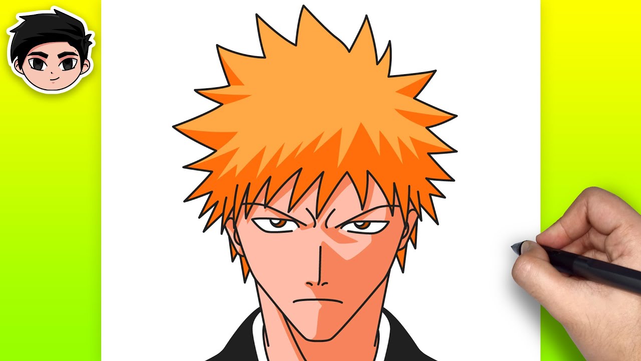 How to Draw ICHIGO KUROSAKI from Bleach | Easy Step-by-Step - YouTube