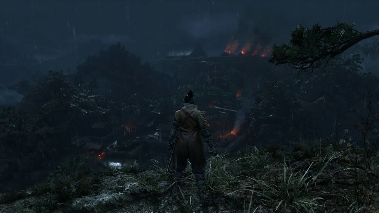 Sekiro: Shadows Die Twice - Hirata Overlook Ambiance (crickets, rain ...