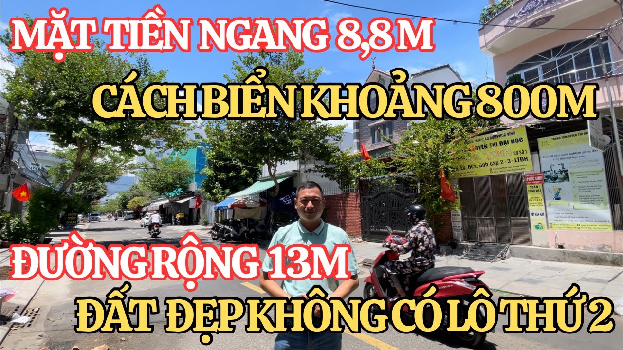 BÁN LÔ ĐẤT ĐẸP NGANG 8,8M NẰM TT Ô BÀN CỜ PHÍA NAM, CÁCH BIỂN 800M, GIÁ TỐT VÀ VỊ TRÍ ĐẸP ĐỂ SỞ ...