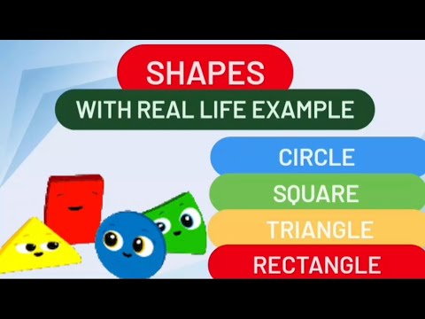 Shapes || Learn Shapes|| Circle, Square, Triangle, Rectangle with real ...