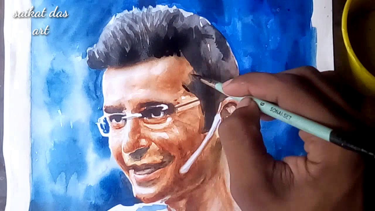 Sandeep Maheshwari watercolour painting/Sandeep Maheshwari drawing ...