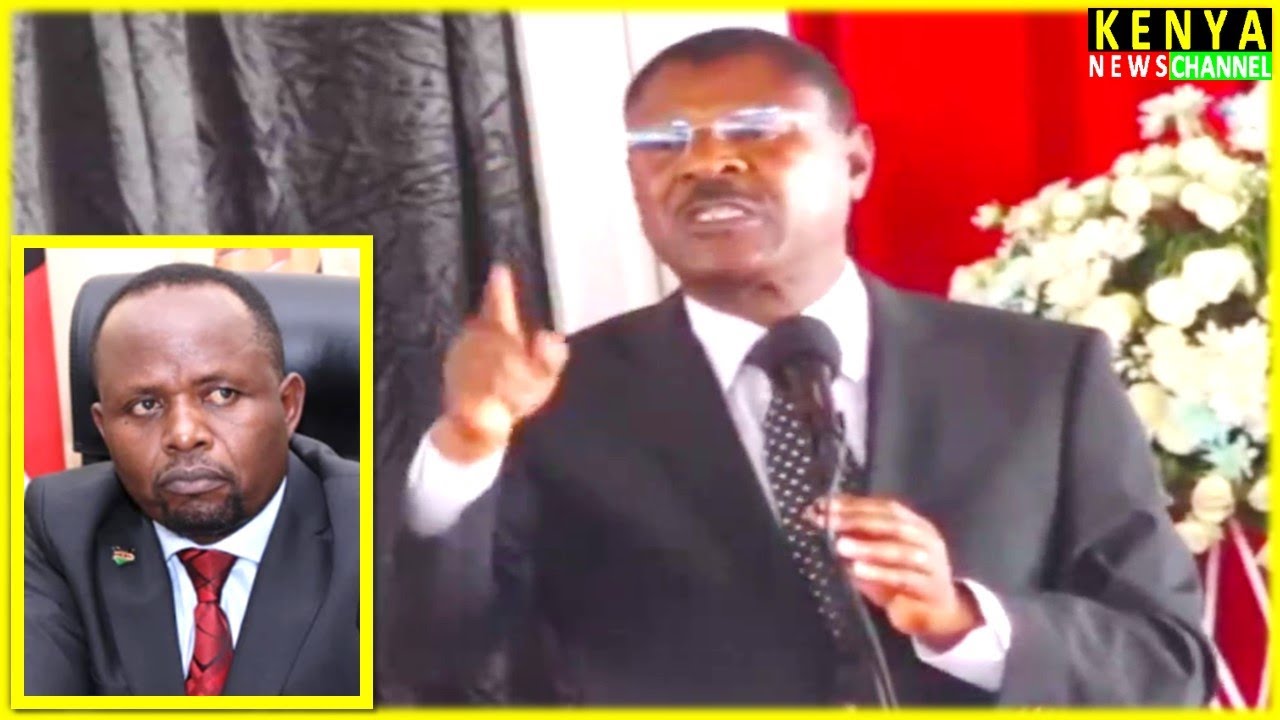 Chebukati Burial - Wetangula speaks in front of Natembeya & Ruto in ...