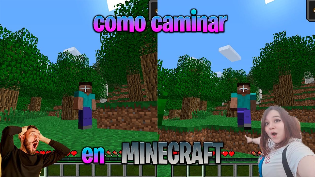 como caminar en minecraft🤔🤑 - YouTube