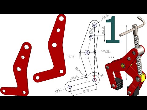 1-Project 49| Manual Clamp  |SolidWorks Tutorial: base bar - sheet metal