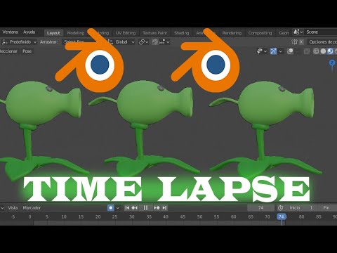 TIME LAPSE BLENDER PVZ LANZAGUISANTE ANIMATION - YouTube