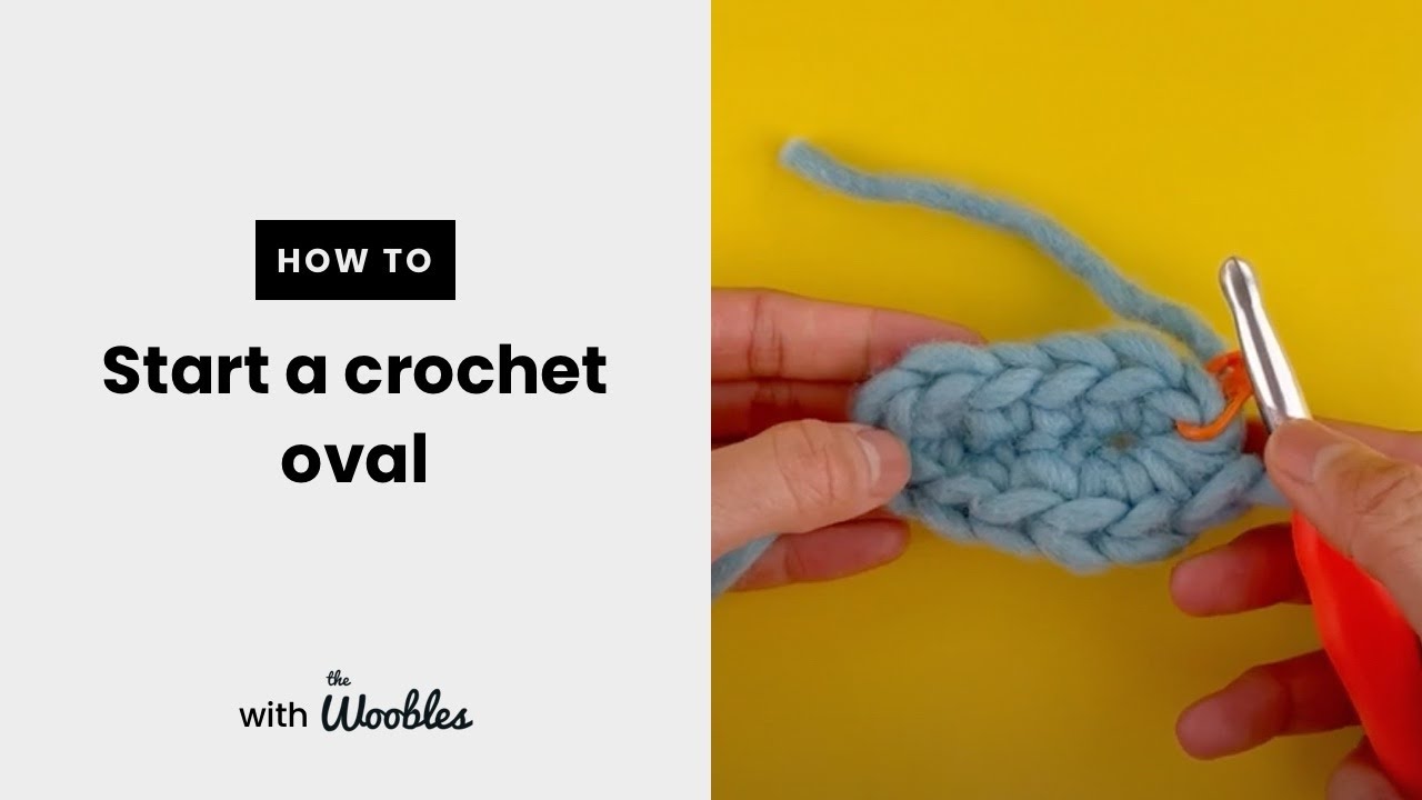 Start a crochet oval with 6 foundation chain stitches - YouTube