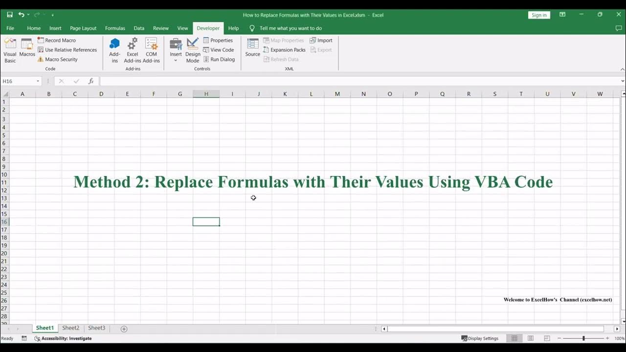 How to Replace Formulas with Their Values in Excel - YouTube