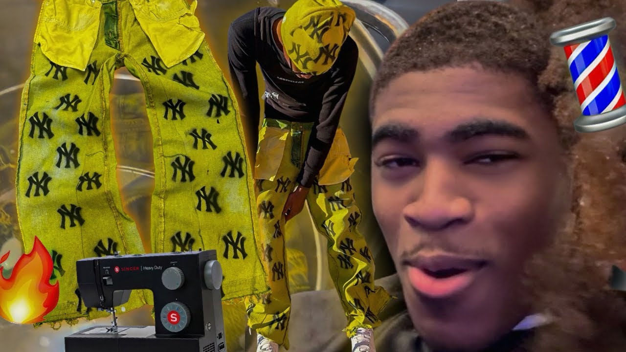 How i made NY Baggy Jeans + I cut my hair OFF😣 - YouTube