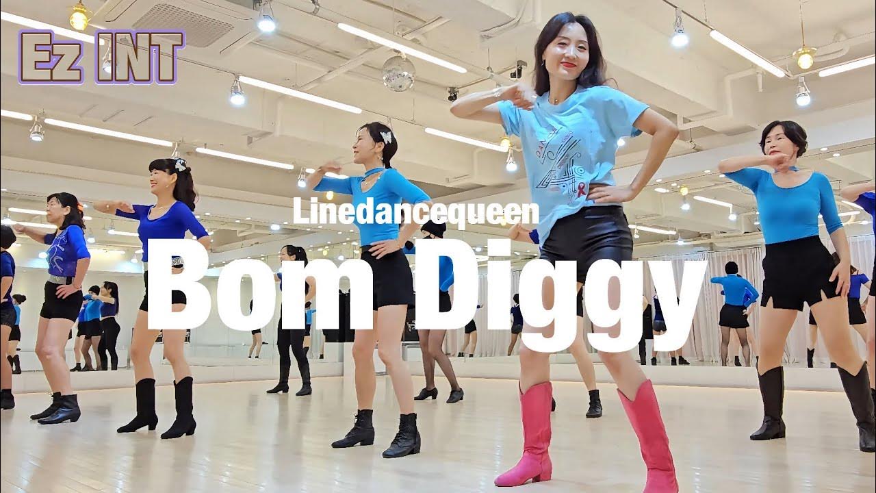 Bom Diggy Line Dance l Easy Intermediate l 밤 디기 라인댄스 l Linedancequeen - YouTube