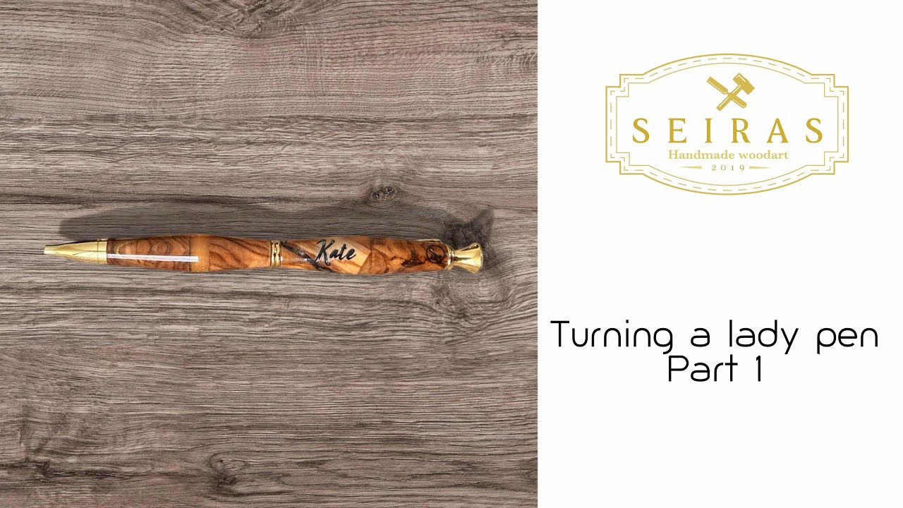 Turning a lady pen for a gift. Part 1 - YouTube