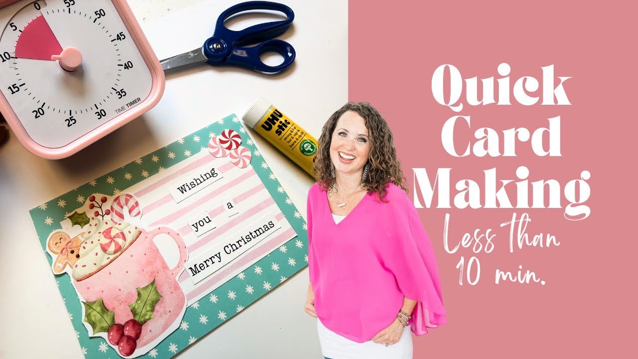 Quick Card Making - Less Than 10 Minutes! - YouTube