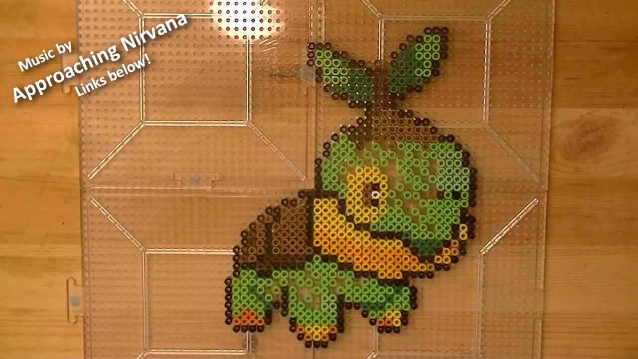 PERLER BEAD: Turtwig (Pokemon)! (Giveaway #47) - YouTube
