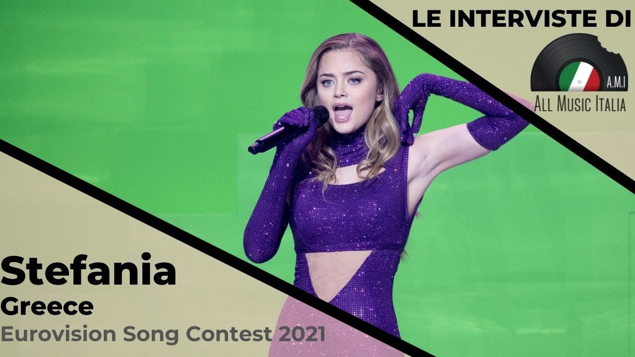 Stefania Greece Intervista Turquois Carpet Eurovision Song Contest 2021 ...