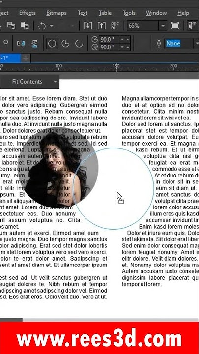 How to wrap text around Images in CorelDRAW #shorts #rees3d #graphicdesign #coreldraw - YouTube