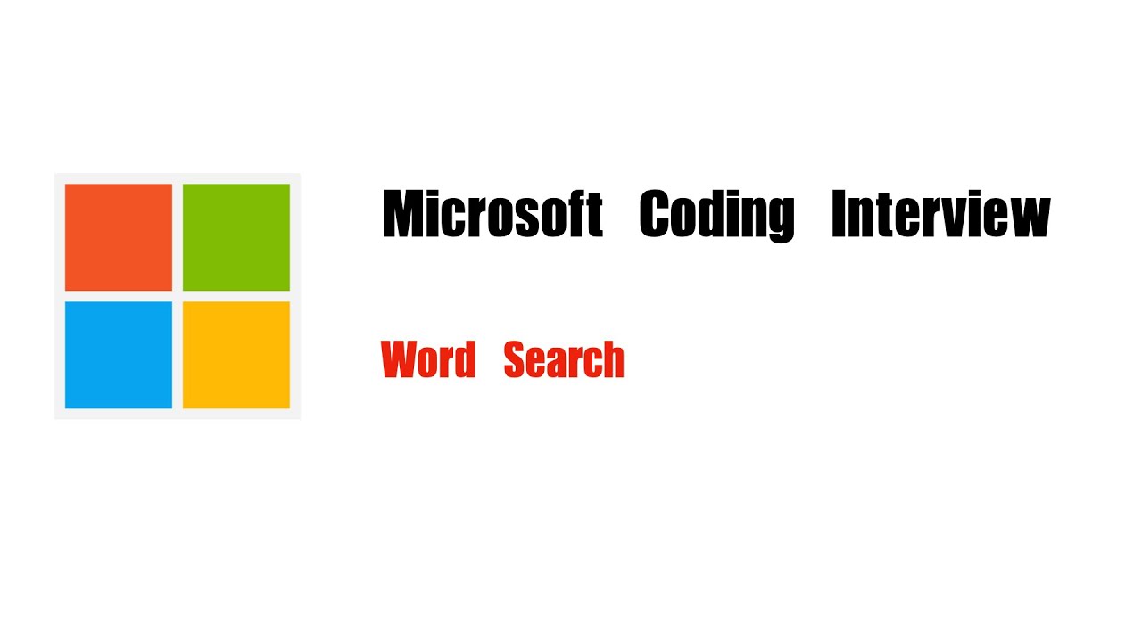 Microsoft Coding Interview Question | Leetcode 79 | Word Search - YouTube
