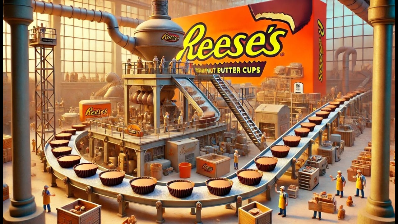 How REESE'S Peanut Butter Cups are Made | Factory Process EXPOSED - YouTube