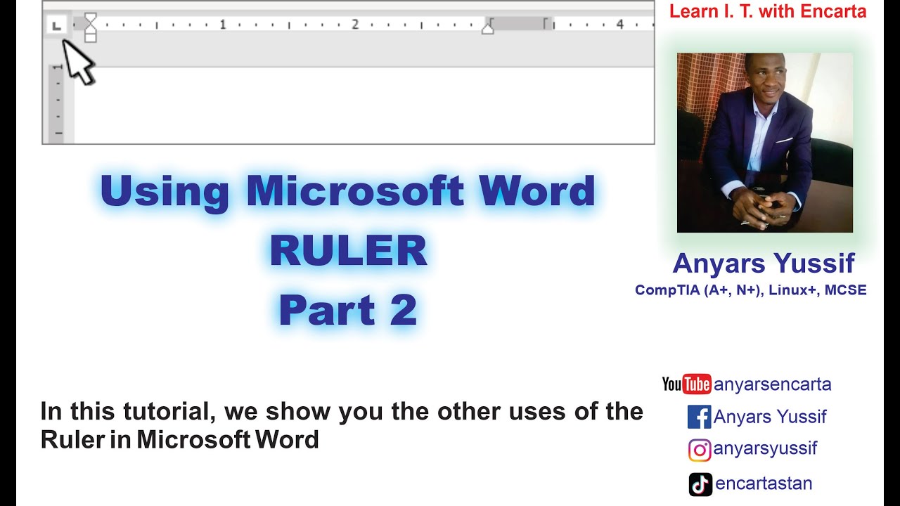 Using the Microsoft Word Ruler - Part 2 - YouTube