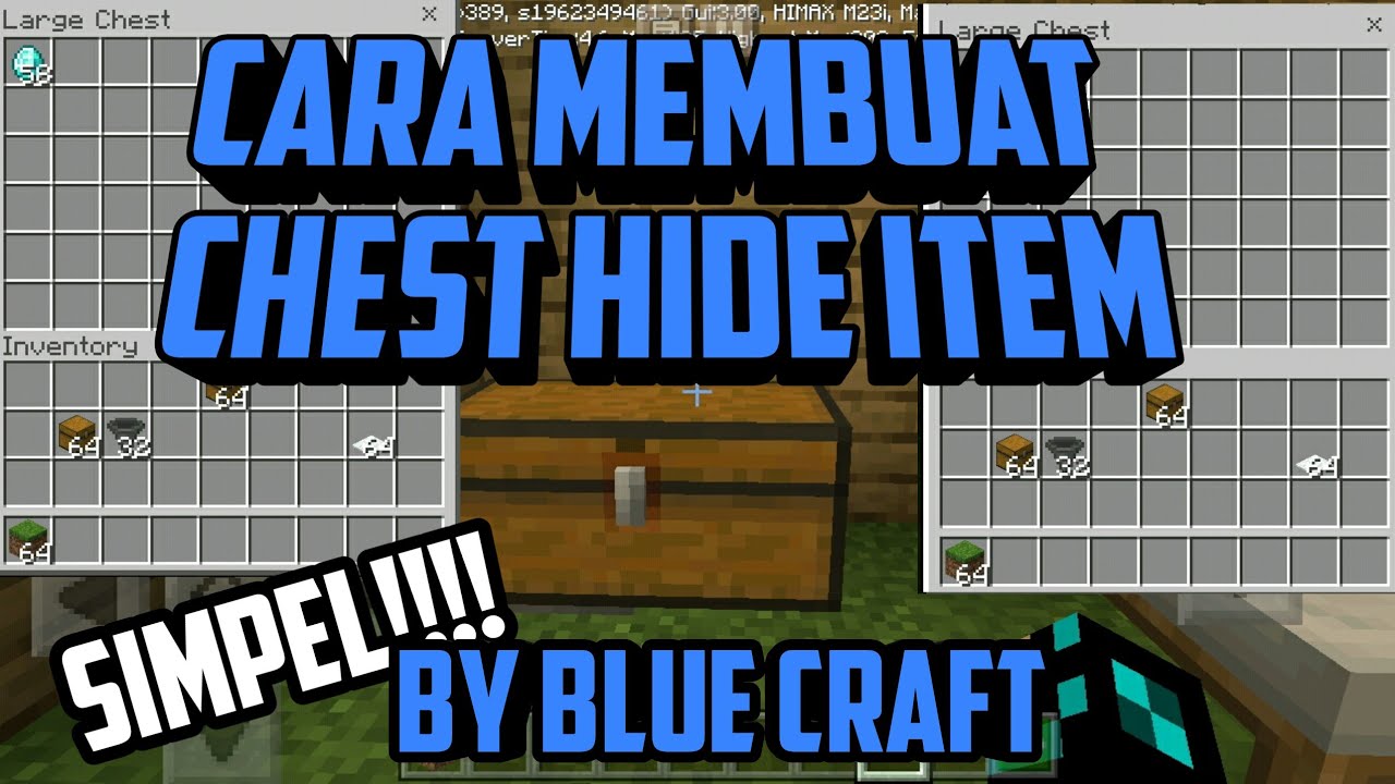 Cara Membuat Chest Hide Item Minecraft - YouTube