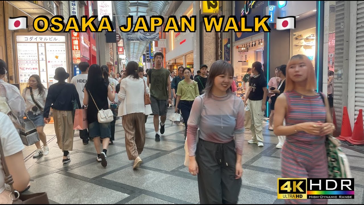 [4K] Osaka Walk 🇯🇵/Namba/Shinsaibashi/|🖖| Vol.1,066 |Japan/Walking ...