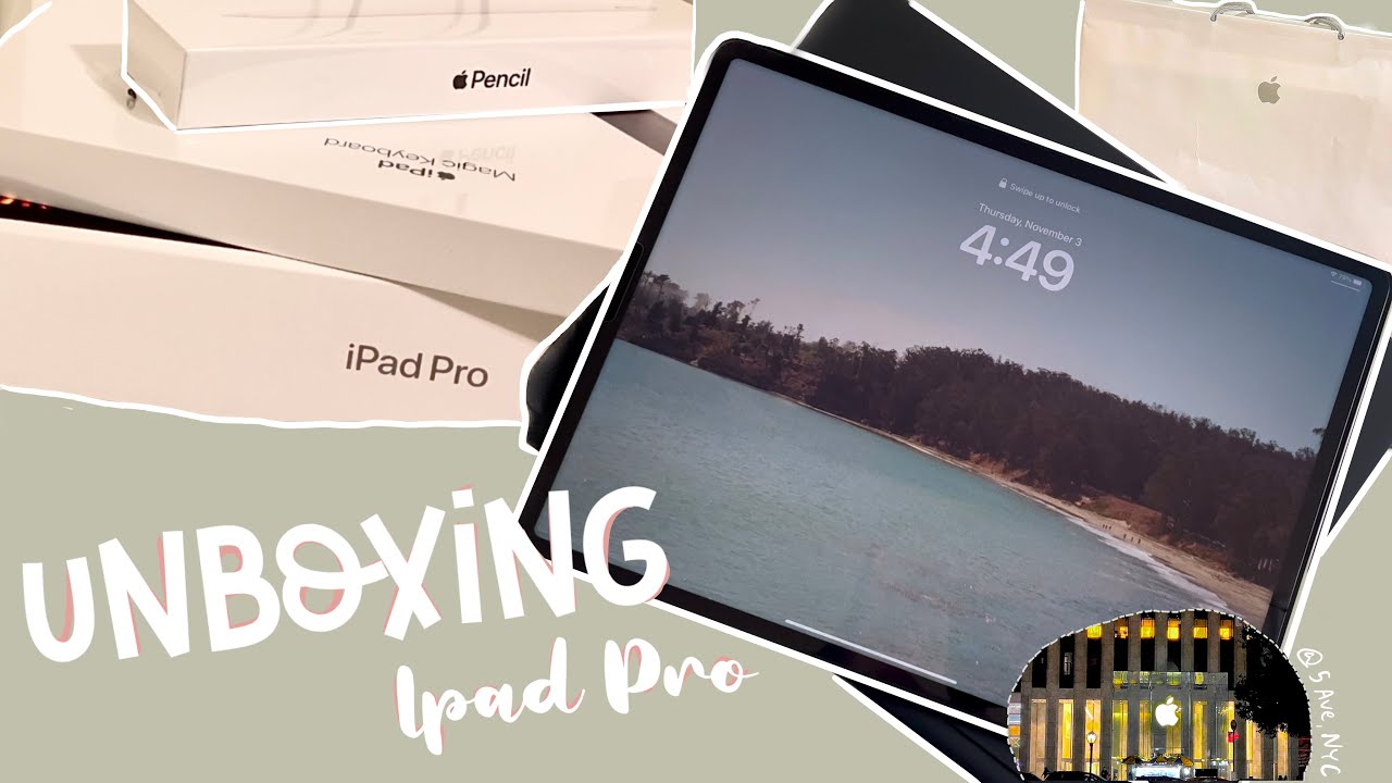 iPad Pro 2022 M2 12.9” 🛍️ (space grey) unboxing 📦🗽 - YouTube