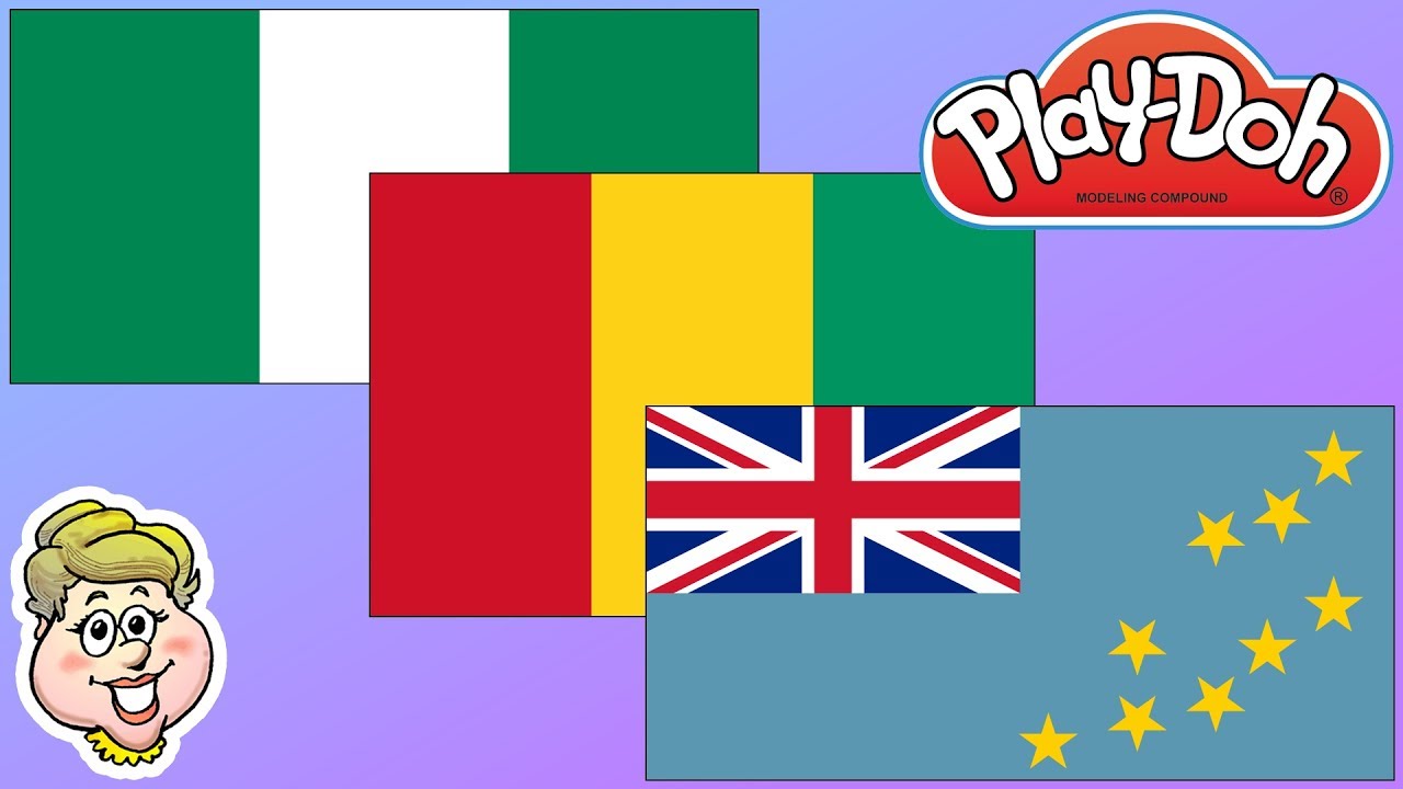 Play-Doh Flags! Nigeria, Guinea, and Tuvalu! EWMJ #446 - YouTube