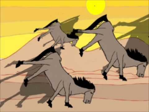 basic horse walk cycle and dance cycle animation - YouTube