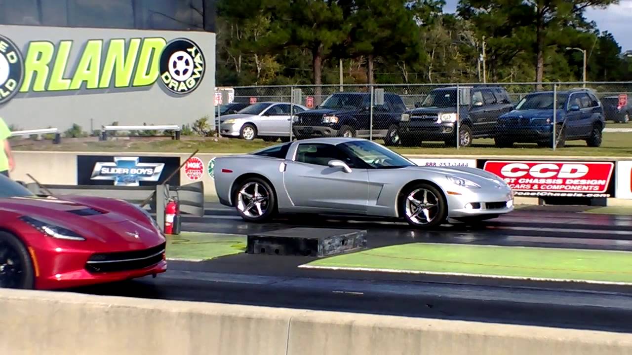 Stock C7 corvette vs Stock C6 Corvette OSW - YouTube