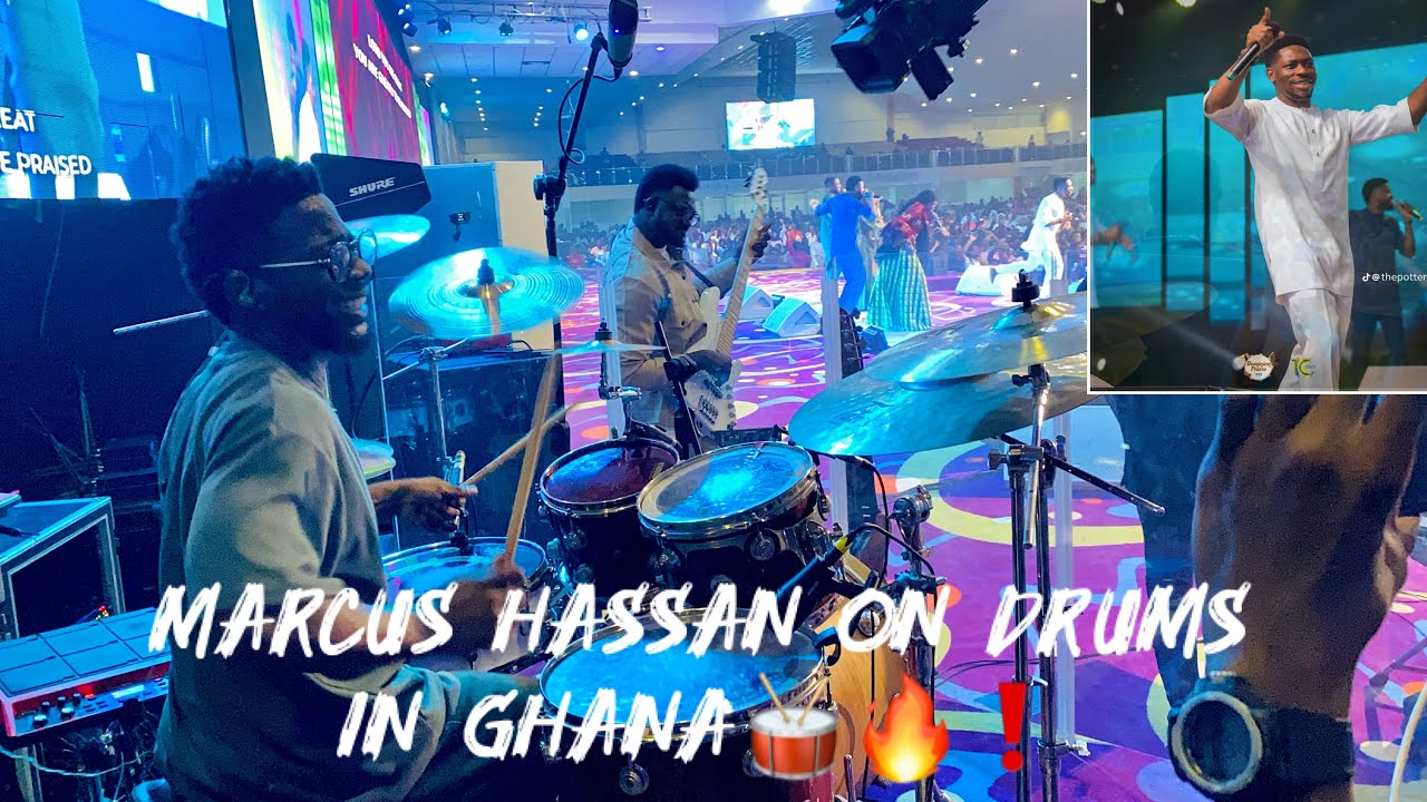 Marcus Hassan🥁 and Bassmatics 🎸on fire in Ghana🔥 || Moses Bliss ...
