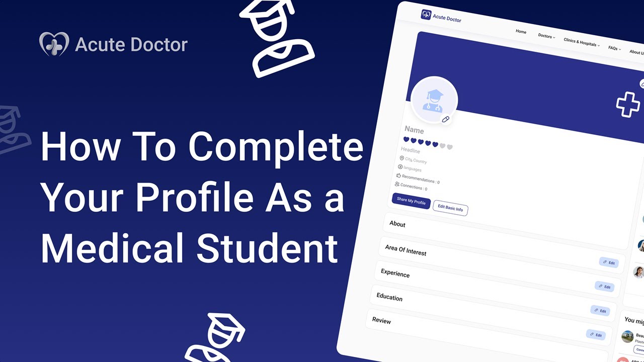 Medical Students: How to Create your profile page! - YouTube