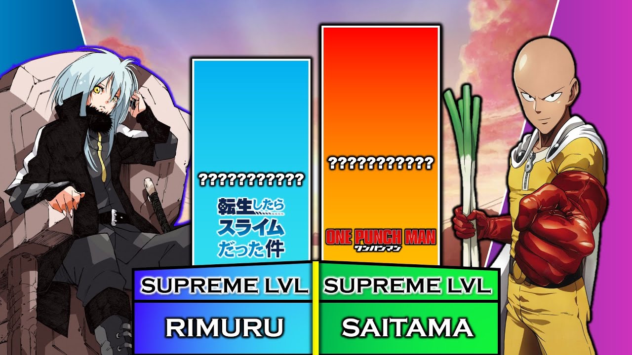 RIMURU TEMPEST vs SAITAMA | Anime Power Levels - YouTube