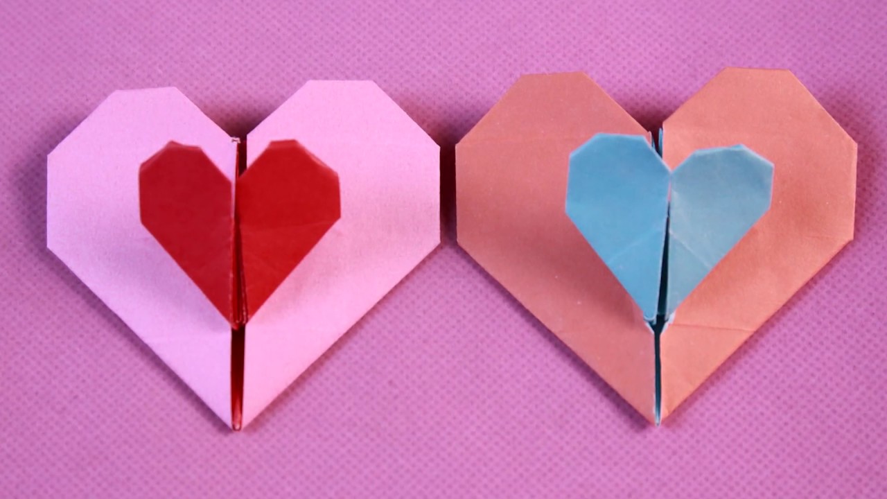 Creative double love origami, and the most classic simple love origami ...
