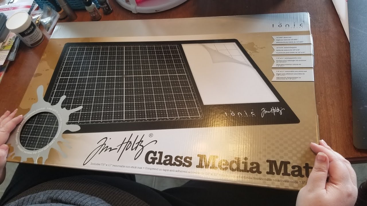 Tim Holtz Glass Media Mat - YouTube