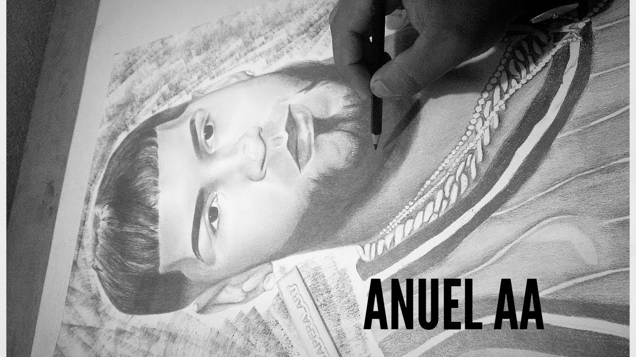 Anuel AA retrato | speed drawing of Anuel AA - YouTube