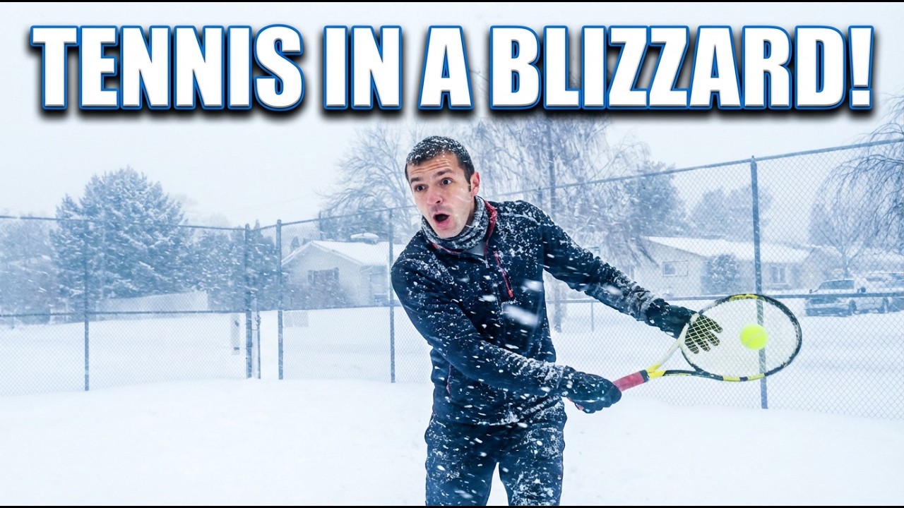 Playing Tennis in a Blizzard - Snow Tennis - YouTube