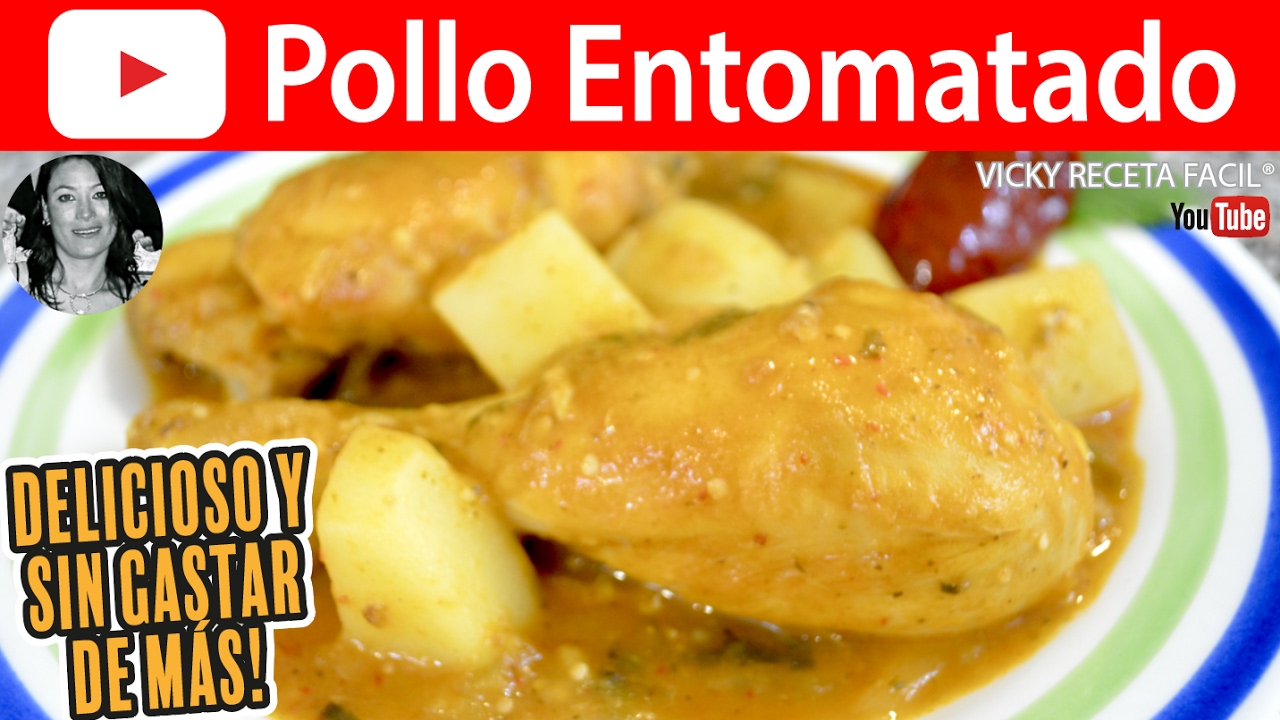 CÓMO HACER POLLO ENTOMATADO | Vicky Receta Facil - YouTube