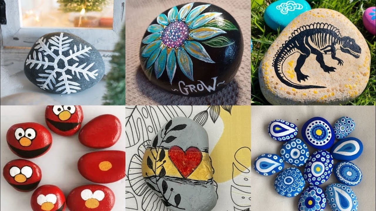 Top 120+ unique and beautiful pebble stone painting ideas - YouTube