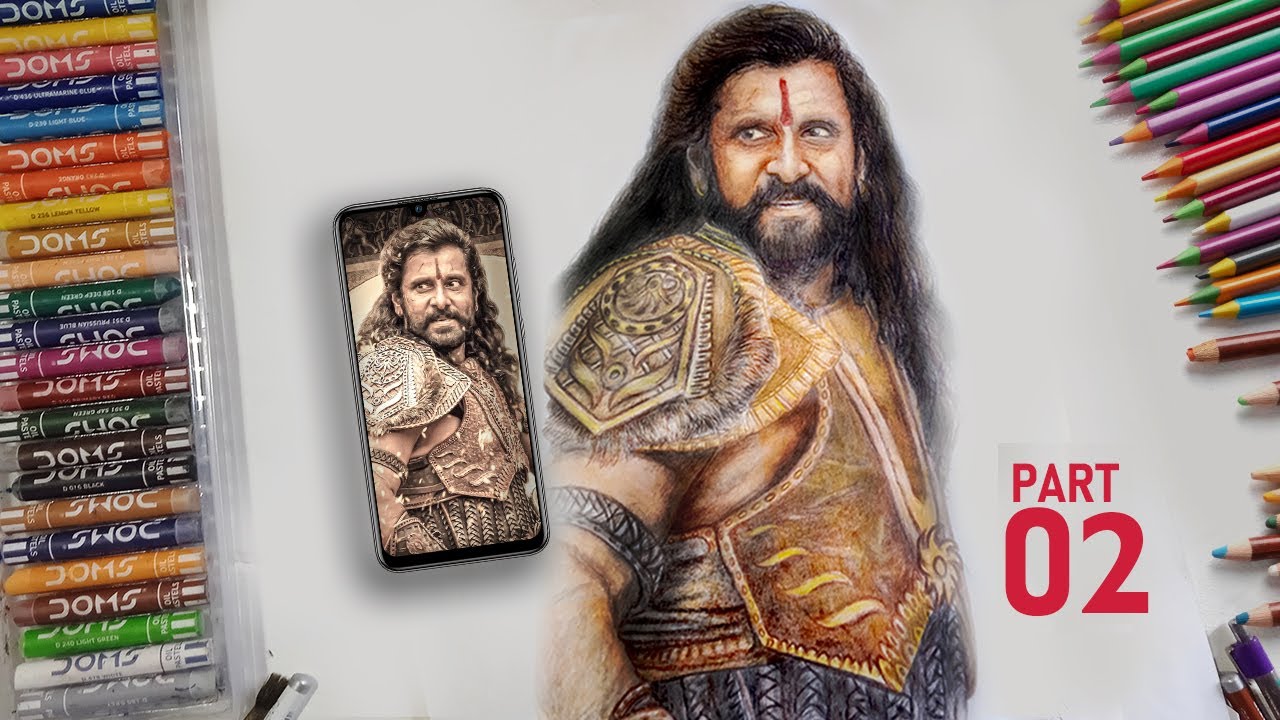 Vikram Pencil Drawing: Capturing the Essence of a Legend
