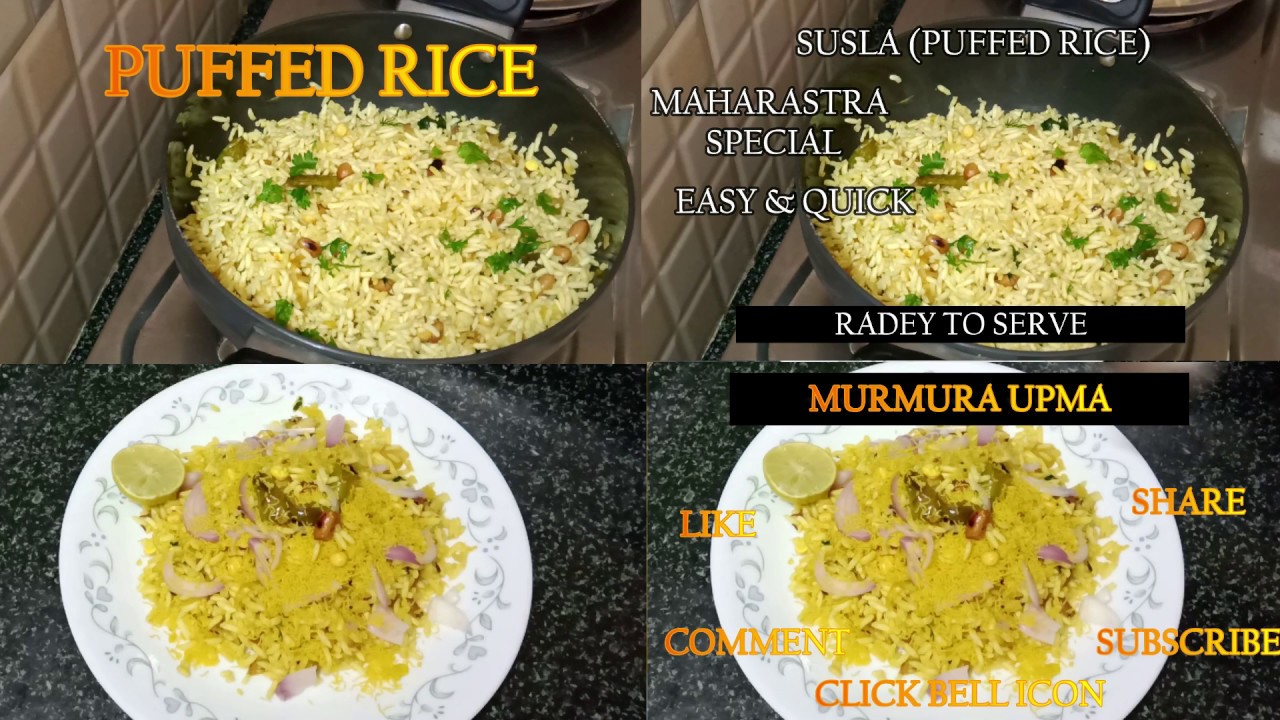 PUFFED RICE (SUSLA) INSTANT BREAKFAST QUICK & HEALTHY RECIPE|"Healthy ...