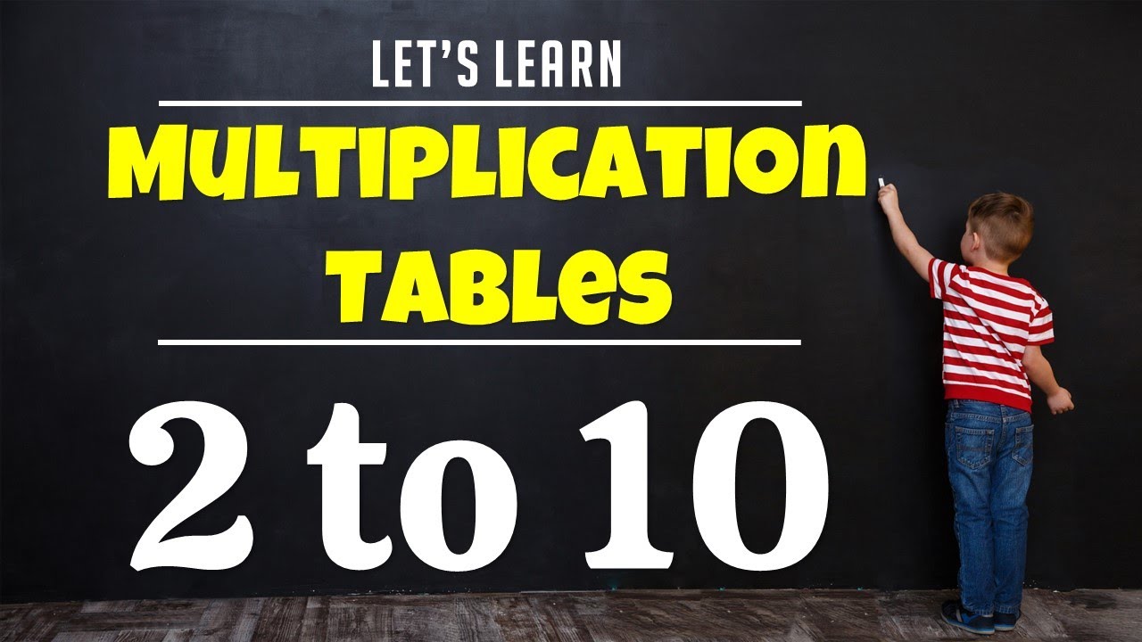Learn Multiplication Table from 2 to 10 | Math Table | 2 Table | 3 ...