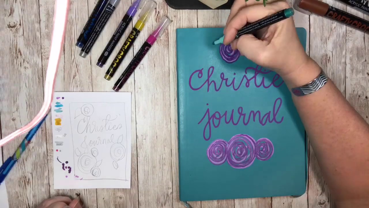 Hand Lettering on a Journal: Markers by Craft Croc - YouTube