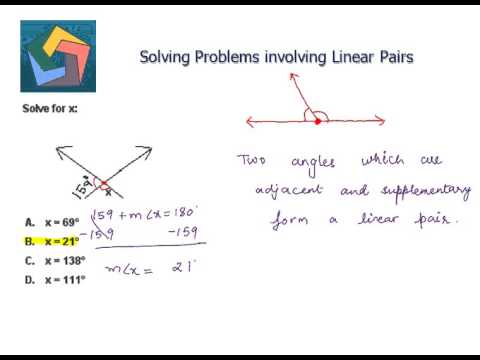 Solving Problems involving Linear Pairs - YouTube