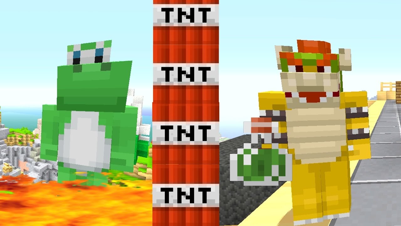 Minecraft Wii U - Super Mario Series - Bowser Bombs Yoshi's Island [146 ...