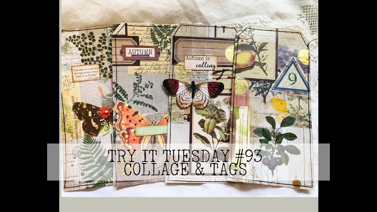 TRY IT TUESDAY #93 Collage with Taperolgy supplies & Tags - YouTube