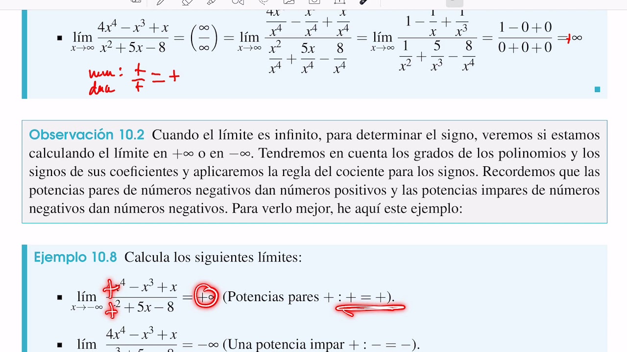 Límites #5: Indeterminación infinito partido por infinito - YouTube