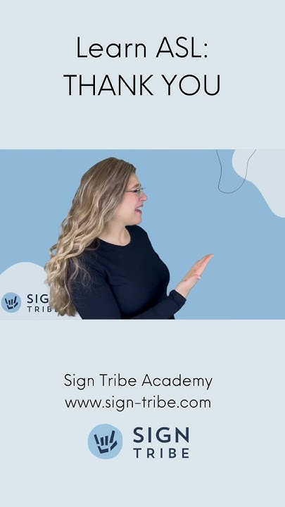 Thank You ASL // Learn American Sign Language #communicationmethod #asl ...