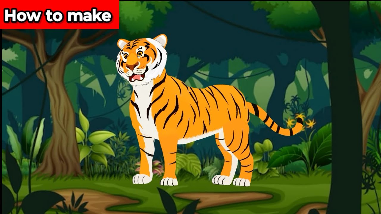 How to make Tiger animation in drawing cartoon 2|How to make animal ...