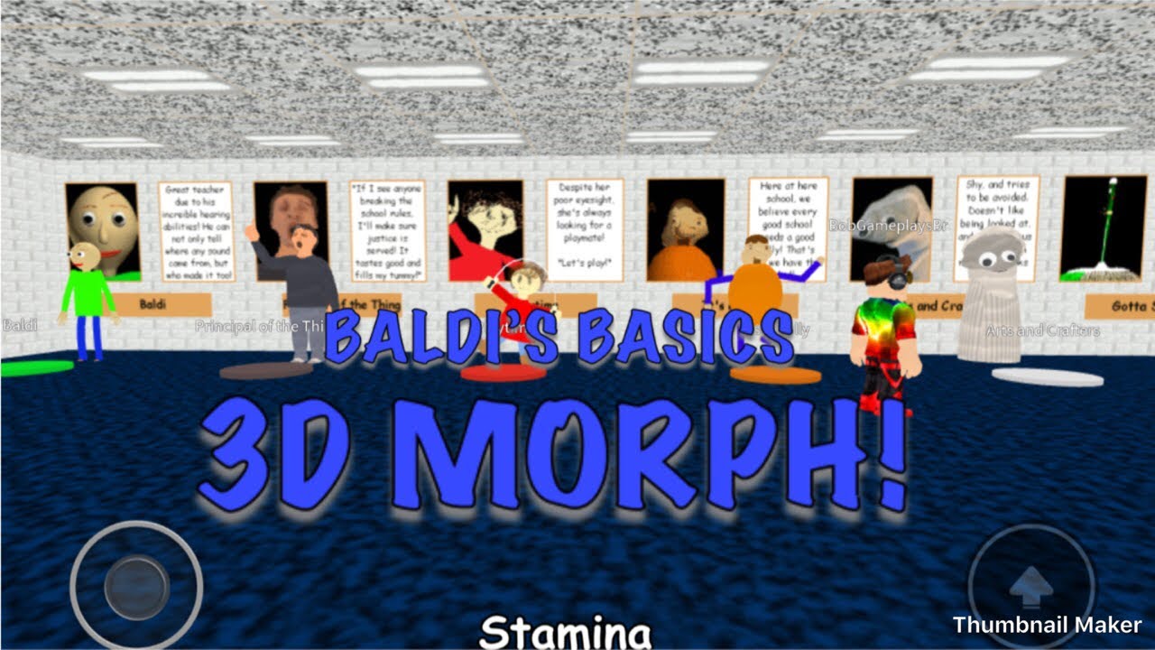 ROBLOX baldi’s basics 3D morph RP Gameplay - YouTube
